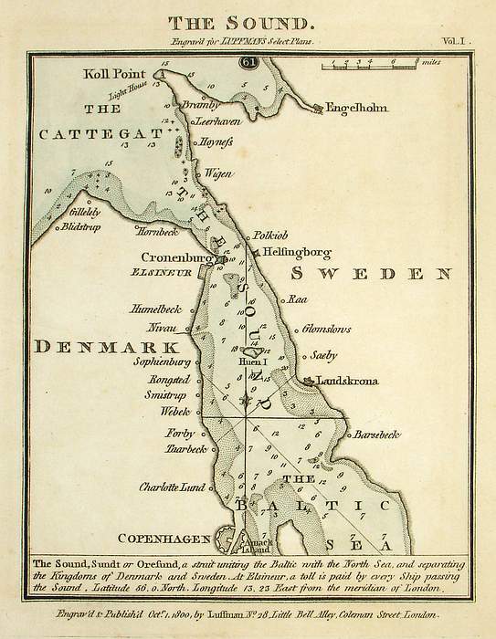 The Sound (Denmark-Sweden) – The Old Map Gallery