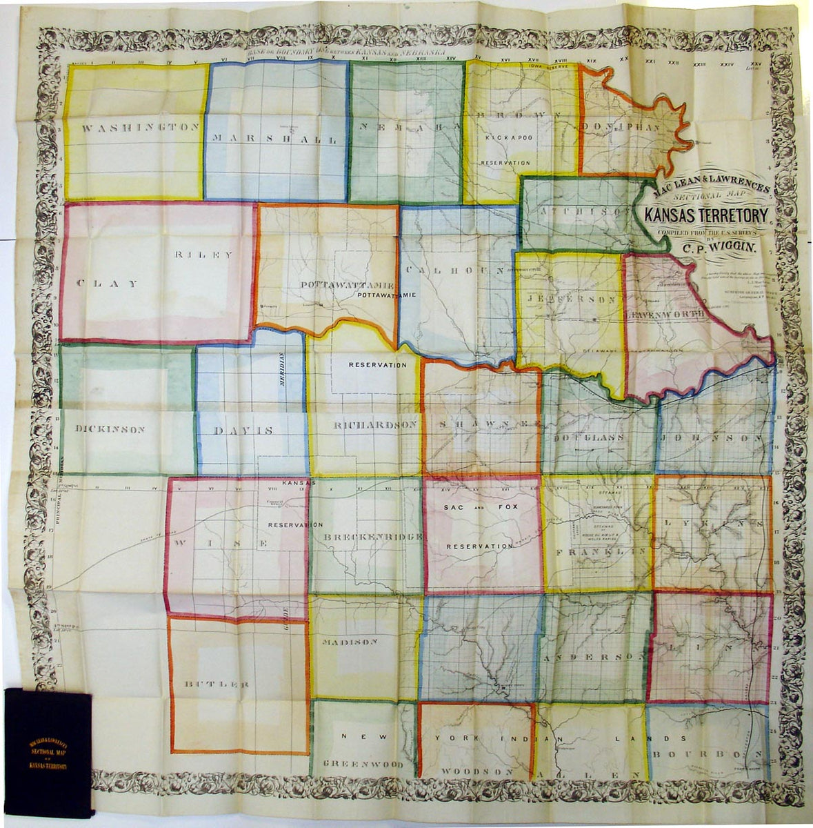 (Kansas) MacLean & Lawrence's Sectional Map of Kansas Territory, – The ...