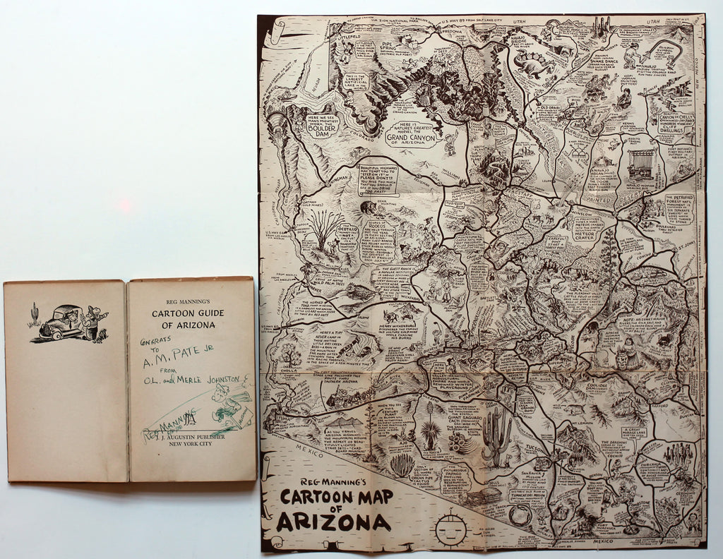 (AZ) Cartoon Guide of Arizona – The Old Map Gallery