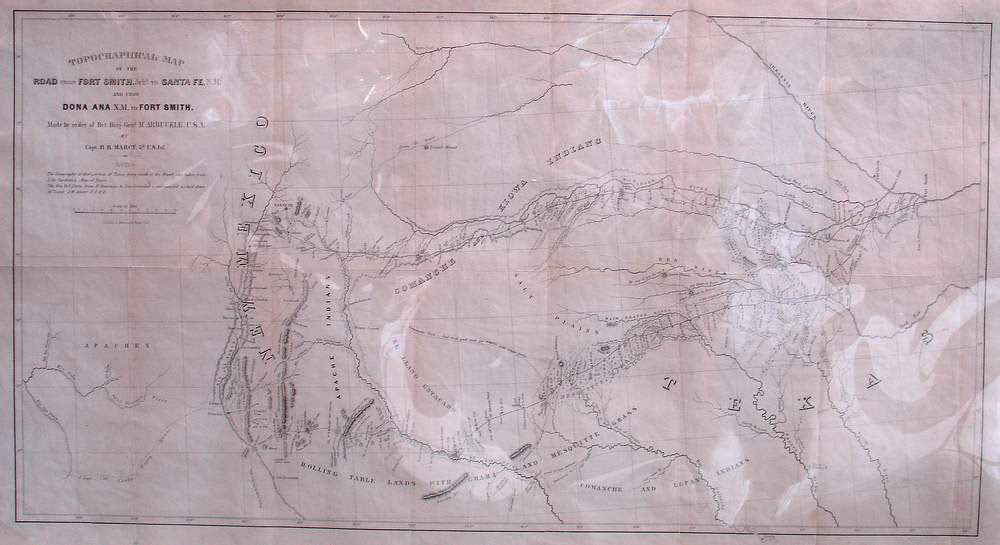 (Southwest) Topographical Map of the Road From Fort Smith, Ark.s – The ...