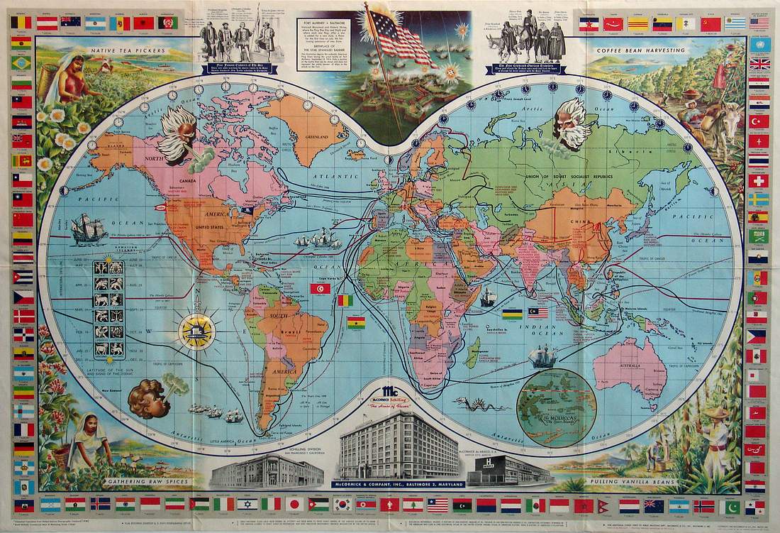 World Spice Map – The Old Map Gallery