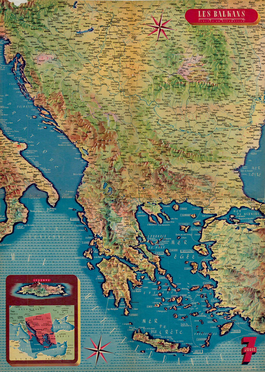 (Balkans - Greece) Les Balkans – The Old Map Gallery