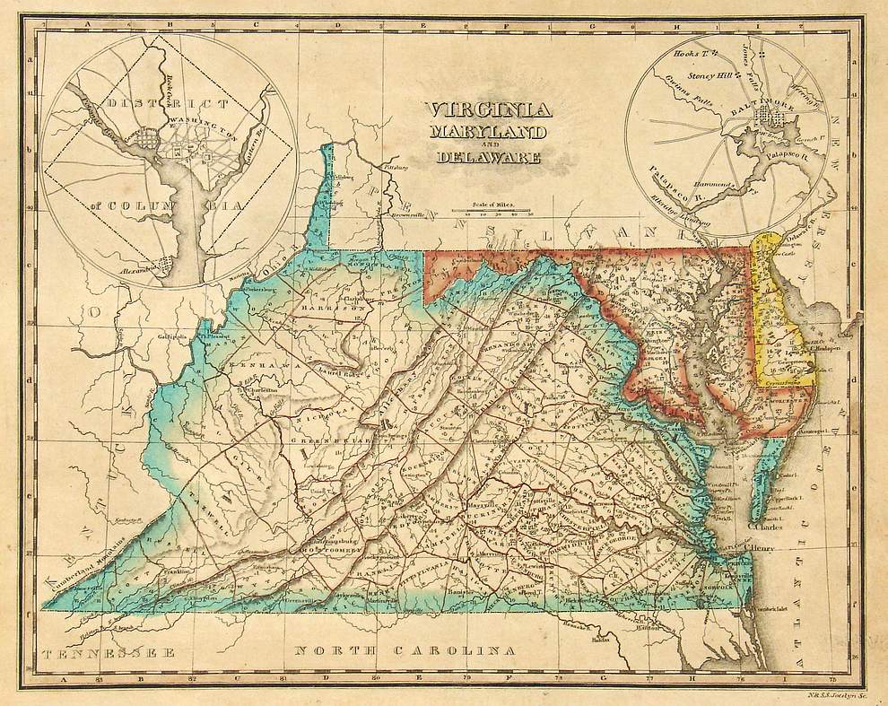 Virginia Maryland and Delaware – The Old Map Gallery