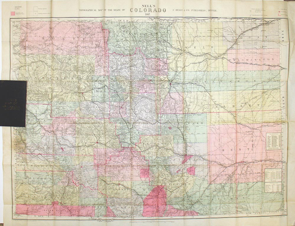 (Colorado) Topographical Map of The State... – The Old Map Gallery