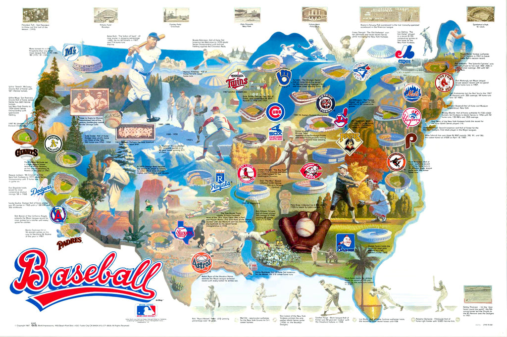 (US Baseball) BASEBALL – The Old Map Gallery