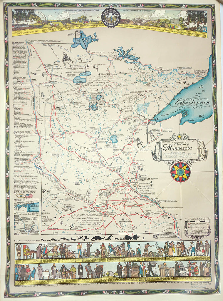 (MN.) Historical Map of the State of Minnesota – The Old Map Gallery