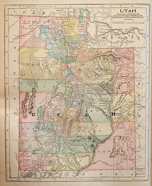 Map of Utah – The Old Map Gallery