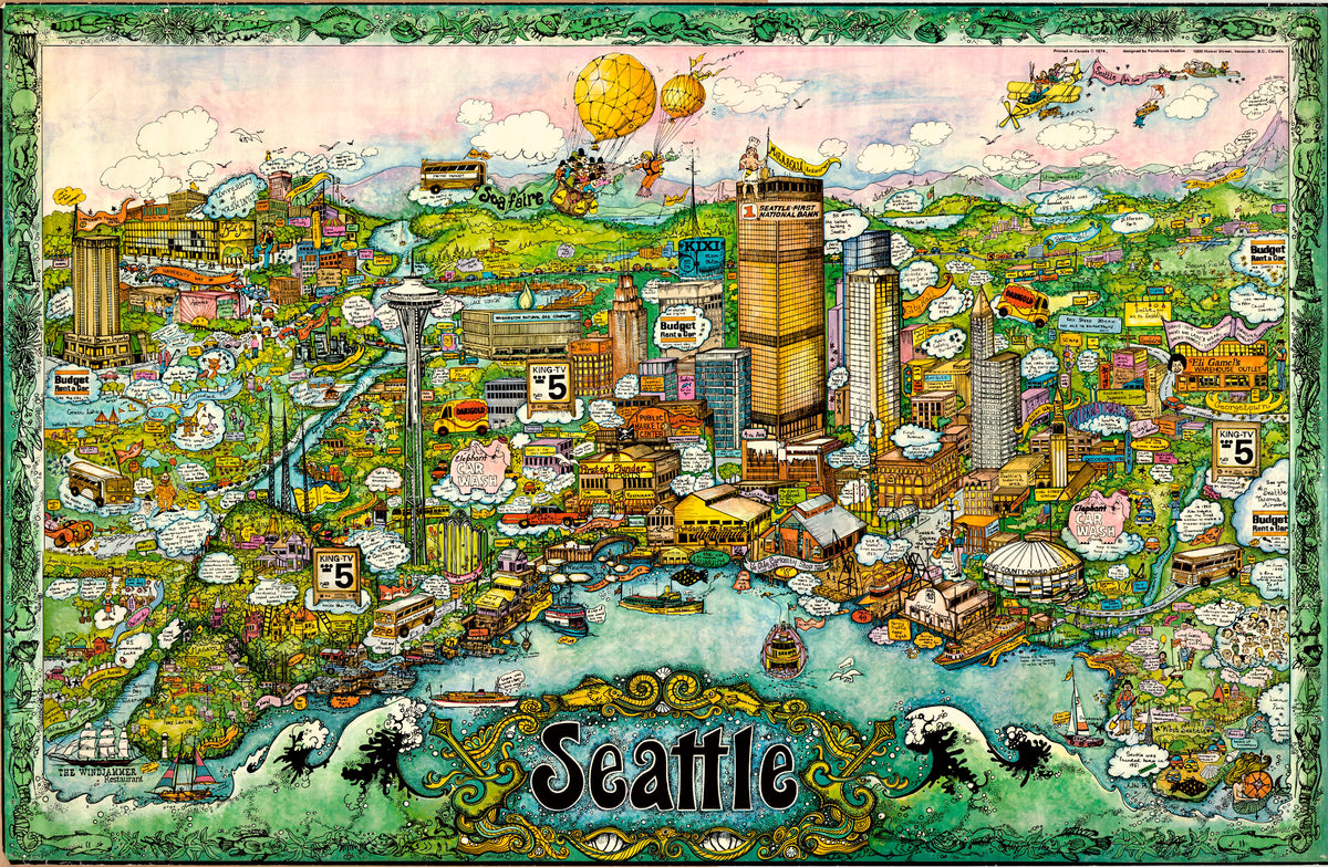 (WA. - Seattle) Seattle – The Old Map Gallery