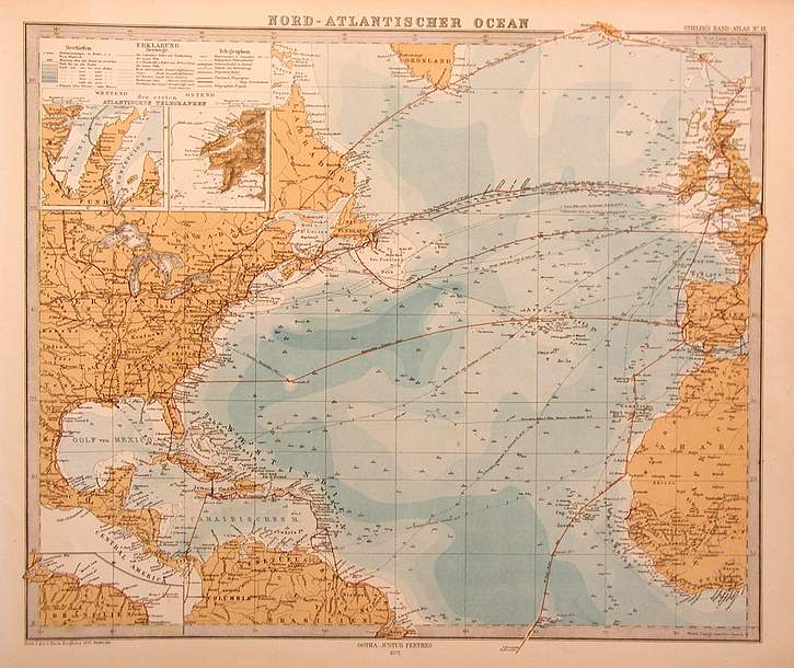 Nord-Atlantischer Ocean (North Atlantic Ocean) – The Old Map Gallery