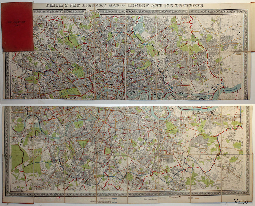 (UK - London) Philips' New Library Map – The Old Map Gallery