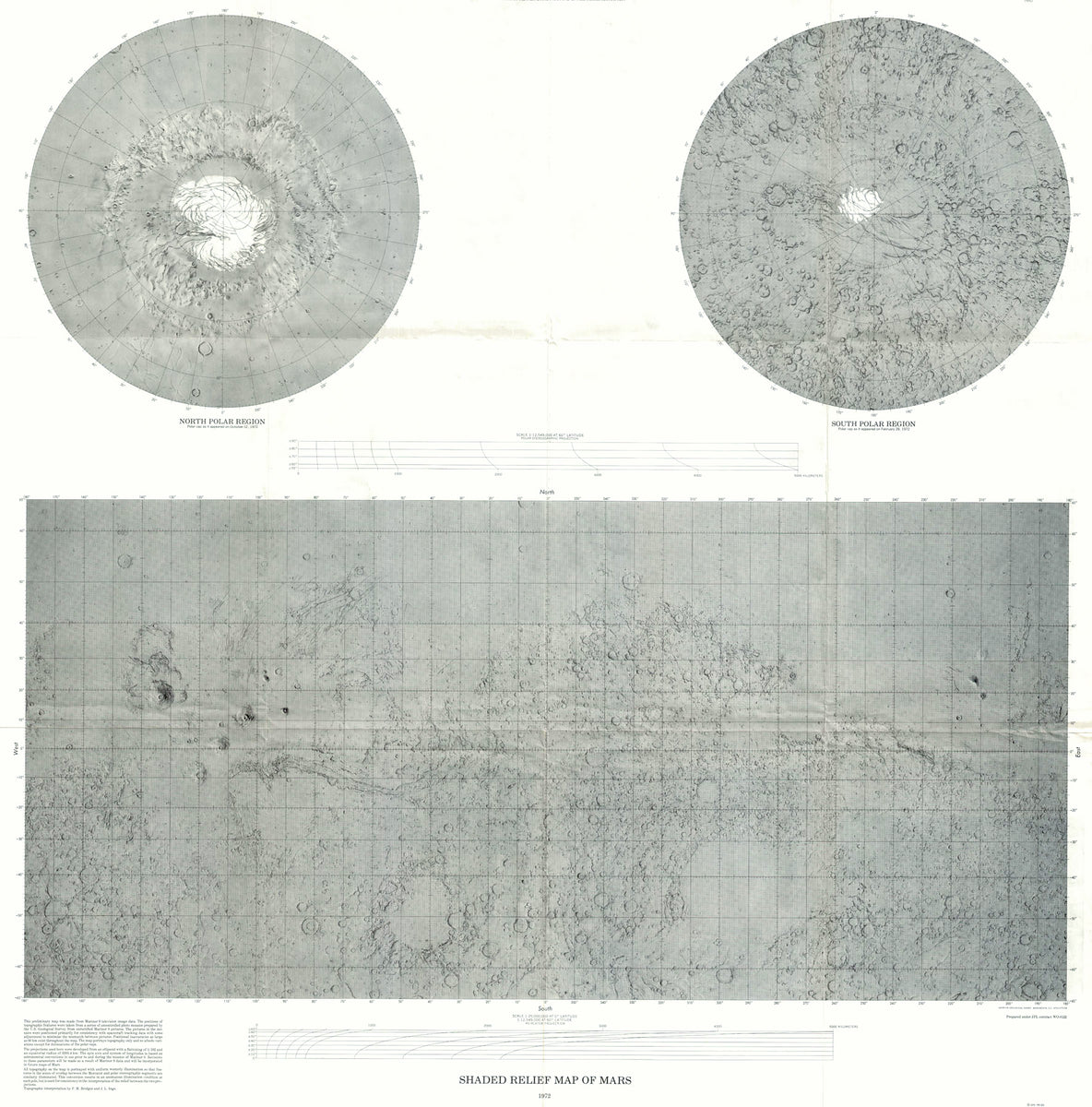 (Mars) Shaded Relief Map of Mars – The Old Map Gallery
