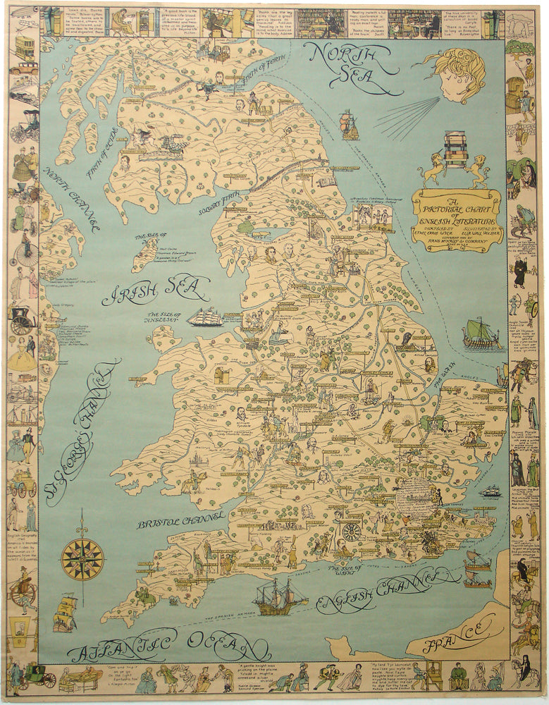 (England) A Pictorial Chart of English... – The Old Map Gallery