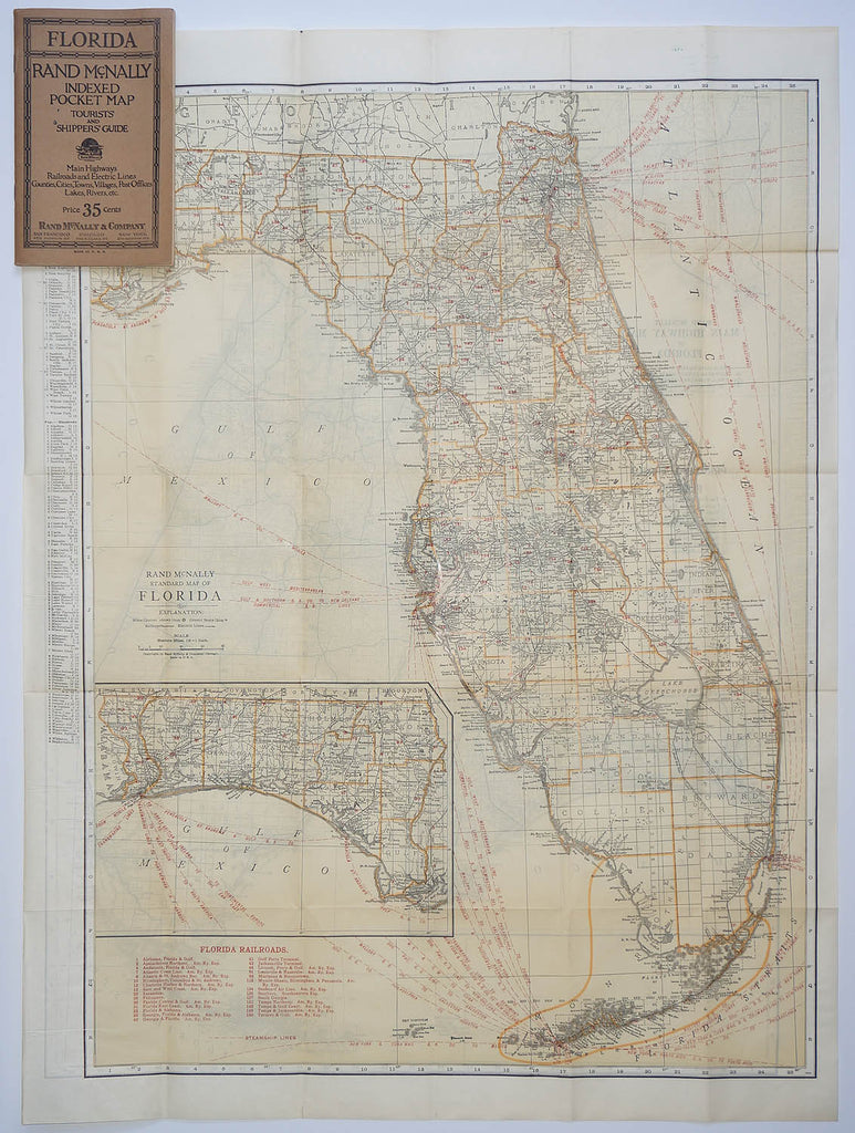 (FL.) Florida Indexed Pocket Map – The Old Map Gallery