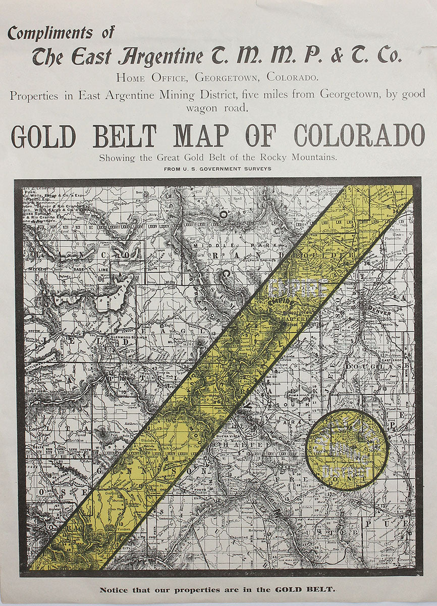 (CO.) Gold Belt Map of Colorado – The Old Map Gallery