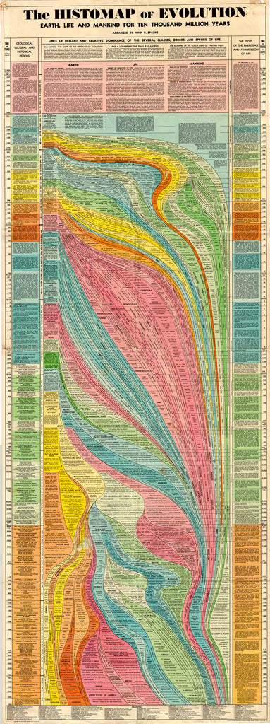 (Thematic) The Histomap Of Evolution Earth, Life and Mankind For Ten T ...
