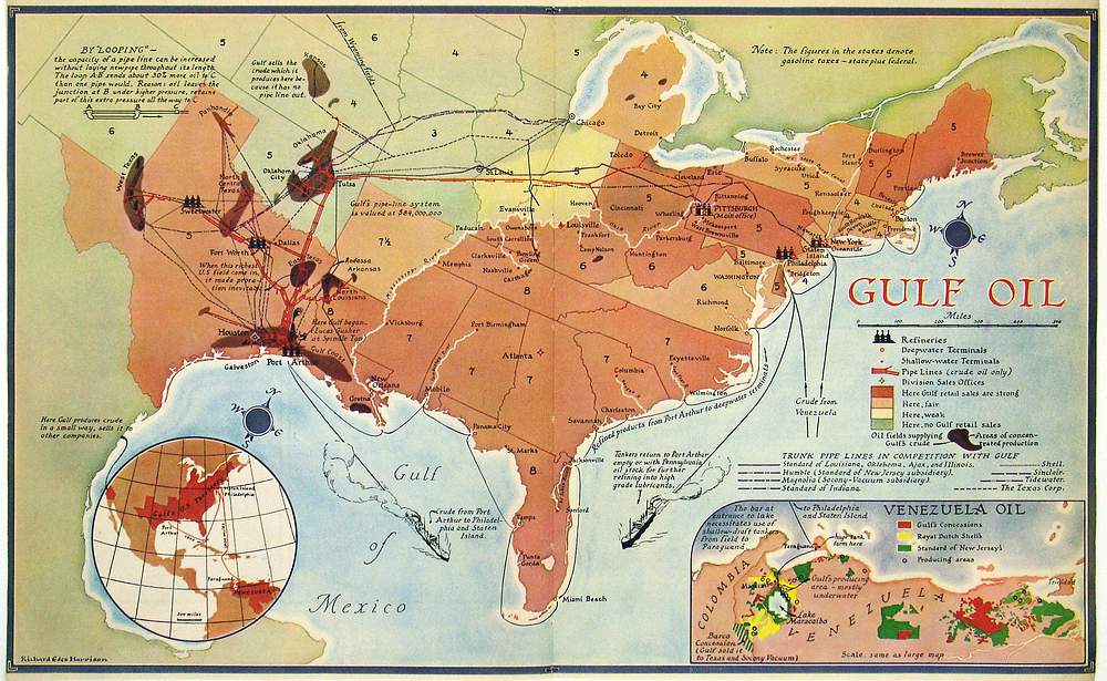 (Oil) Gulf Oil – The Old Map Gallery
