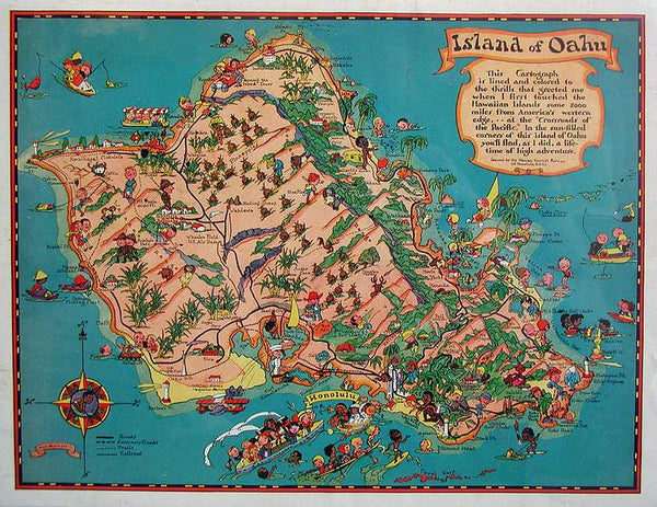 Island of Oahu – The Old Map Gallery