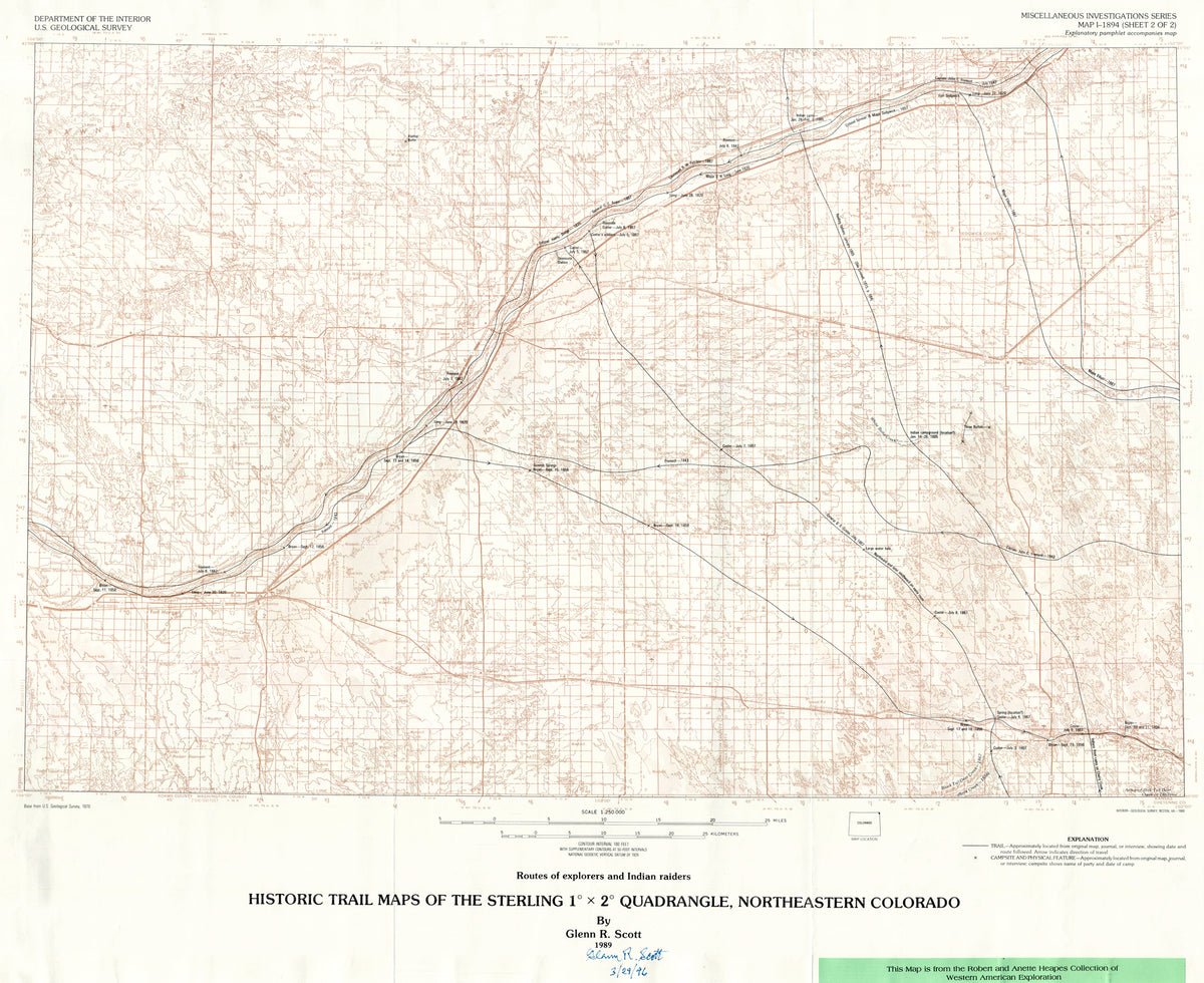 (CO.- northeast) Historic Trail Maps Of Sterling... – The Old Map Gallery
