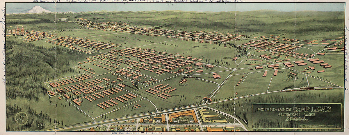 (WA. - Tacoma) Picture-Map Of Camp Lewis... – The Old Map Gallery