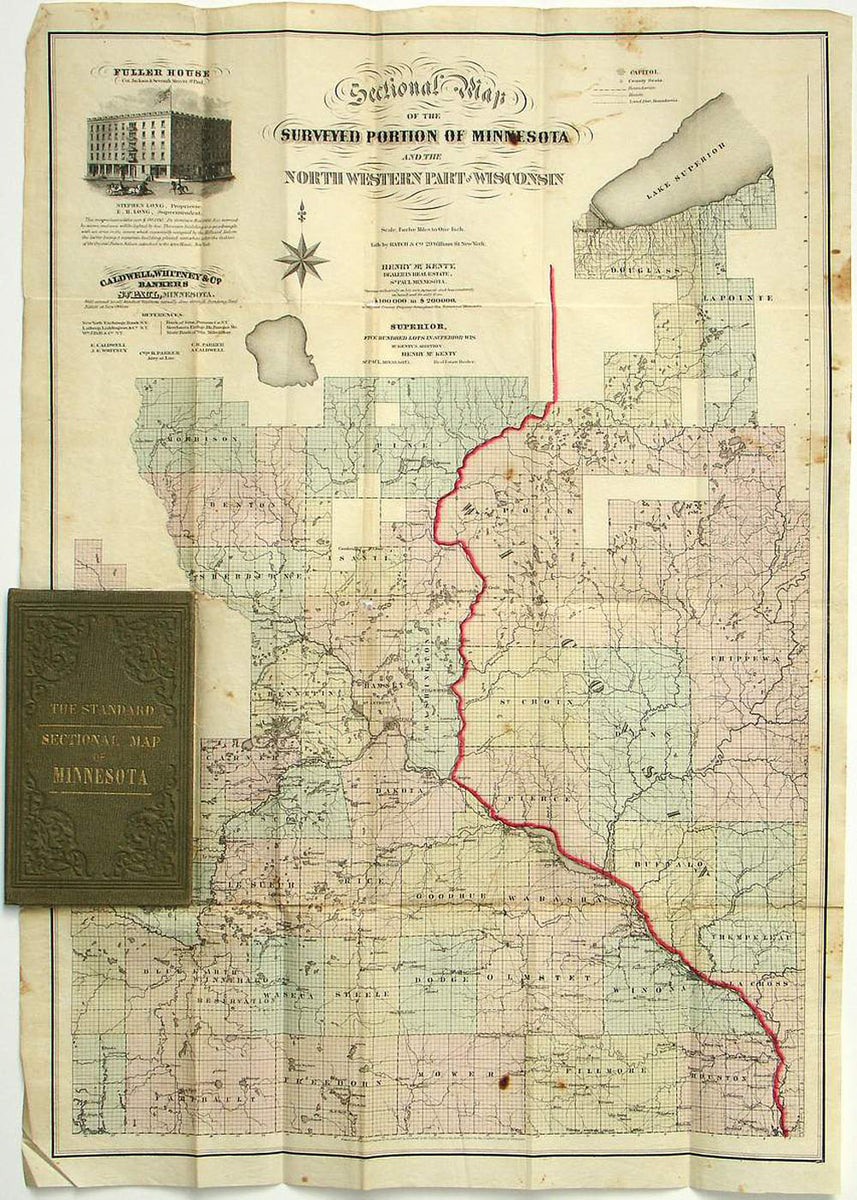 (Minnesota - Wisconsin) Sectional Map of The Surveyed Portion of – The ...
