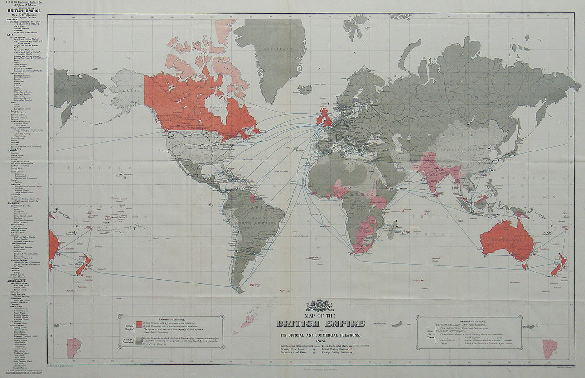 (World) Map of the British Empire – The Old Map Gallery