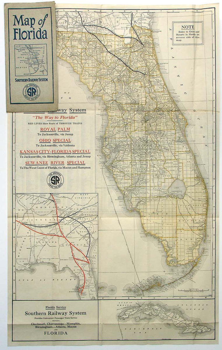 (FL.) Map of Florida – The Old Map Gallery