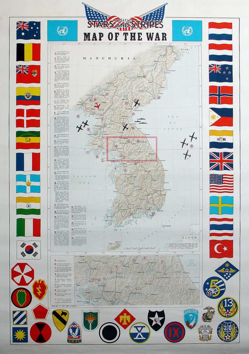 (Korean War) Map of The War – The Old Map Gallery