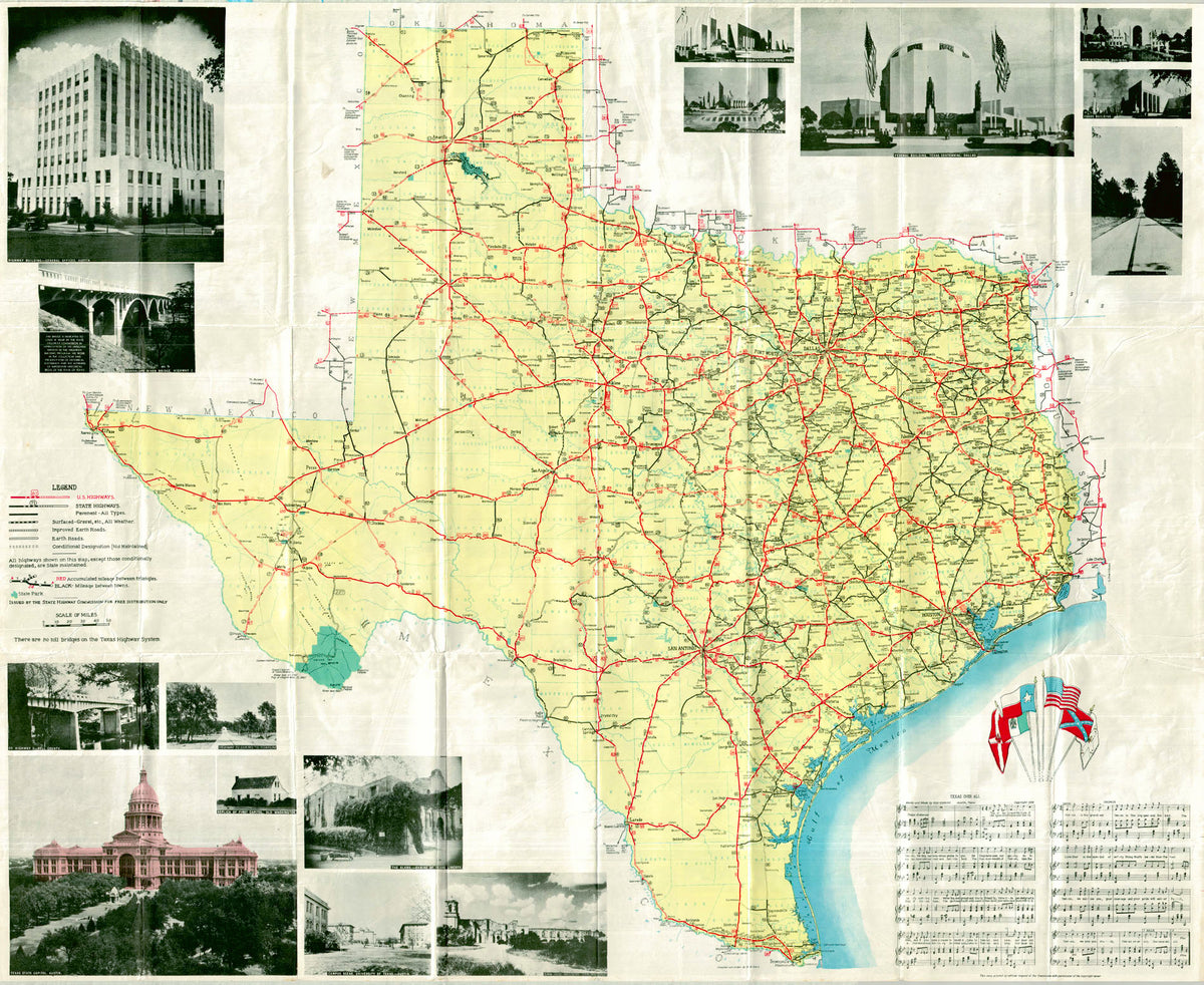 (TX.) Official Map of the... – The Old Map Gallery