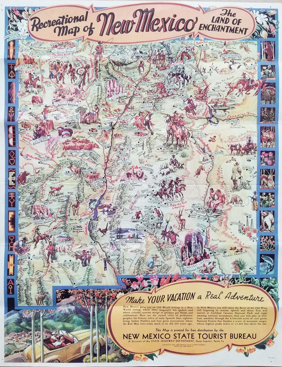 (NM.) Recreational Map of New Mexico... – The Old Map Gallery