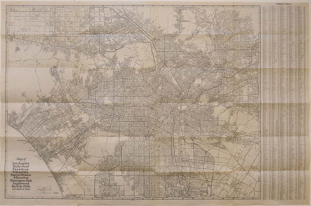 Map of Los Angeles, Hollywood... – The Old Map Gallery