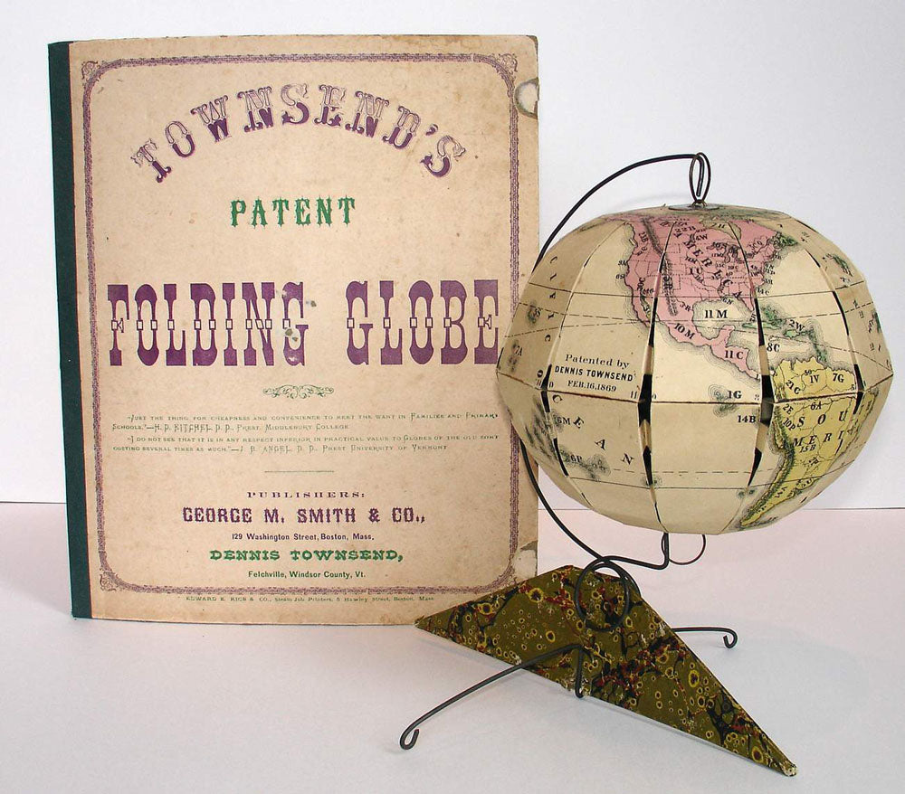 (World) Townsend's Patent Folding Globe – The Old Map Gallery