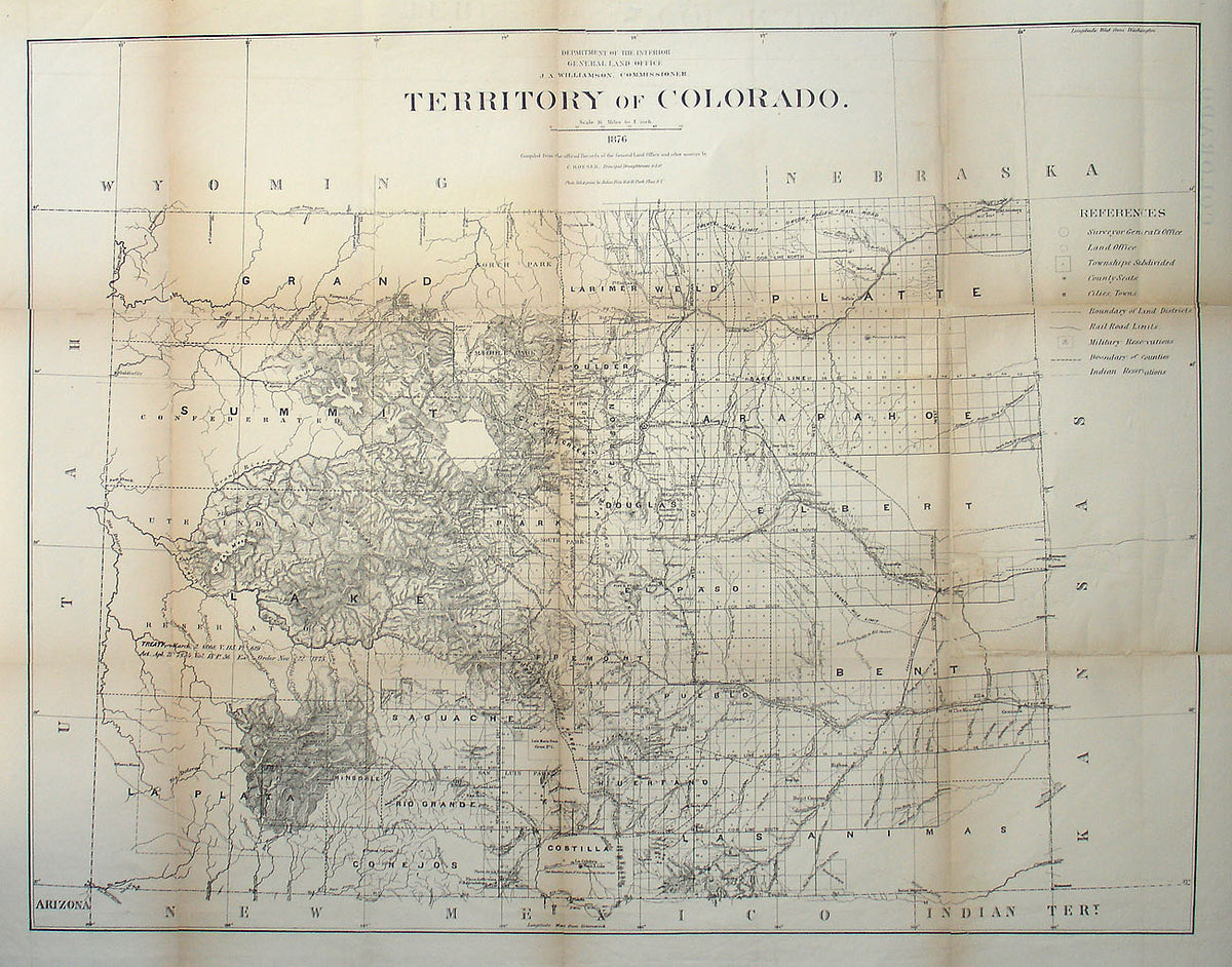 (CO.) Territory of Colorado – The Old Map Gallery