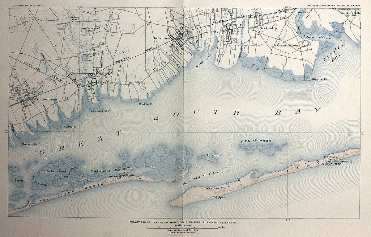 (NY- Long Island) ...Babylon and Fire Island – The Old Map Gallery