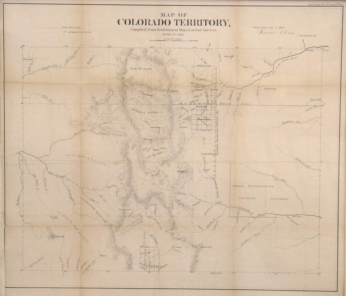 Map of Colorado Territory – The Old Map Gallery