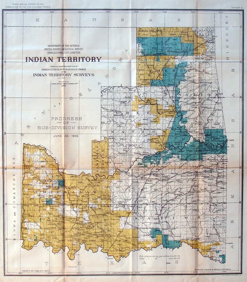 Indian Territory (survey progress) – The Old Map Gallery