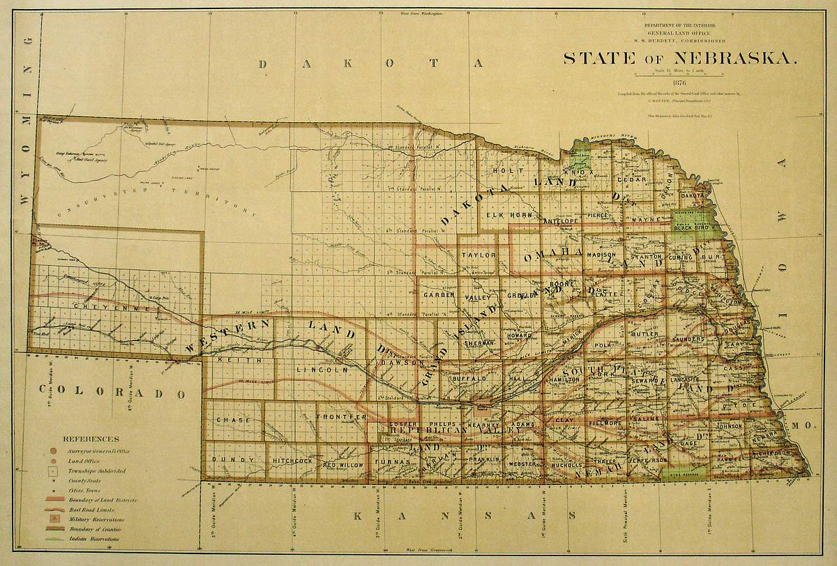 (Nebraska) State of Nebraska – The Old Map Gallery