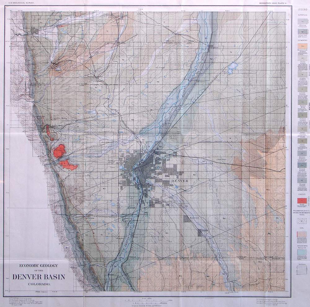 Economic Geology of Denver Basin – The Old Map Gallery