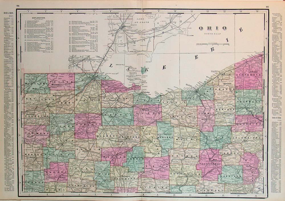 Ohio North Half – The Old Map Gallery