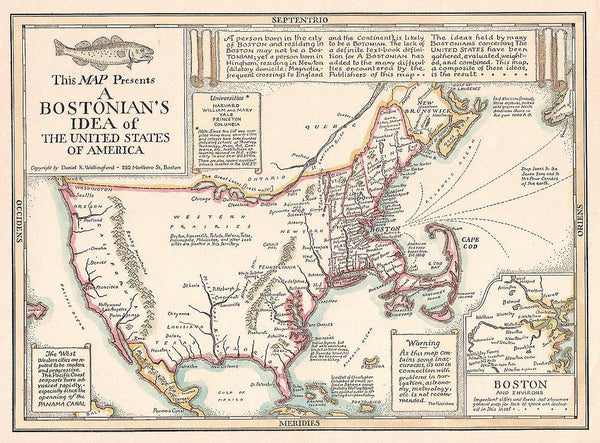 (Massachusetts – Boston) This Map Presents A Bostonians Idea of – The ...