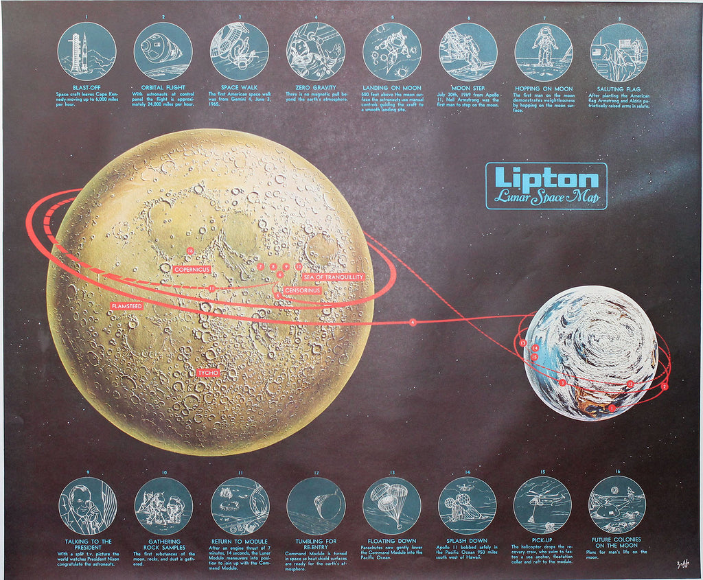 (Moon) Lunar Space Map – The Old Map Gallery